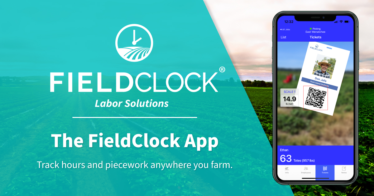 FieldClock is the farm labor management app by farmers, for farmers
