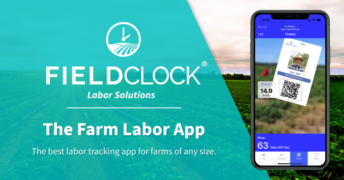 FieldClock - The ultimate Farm Labor App made by farmers, for farmers