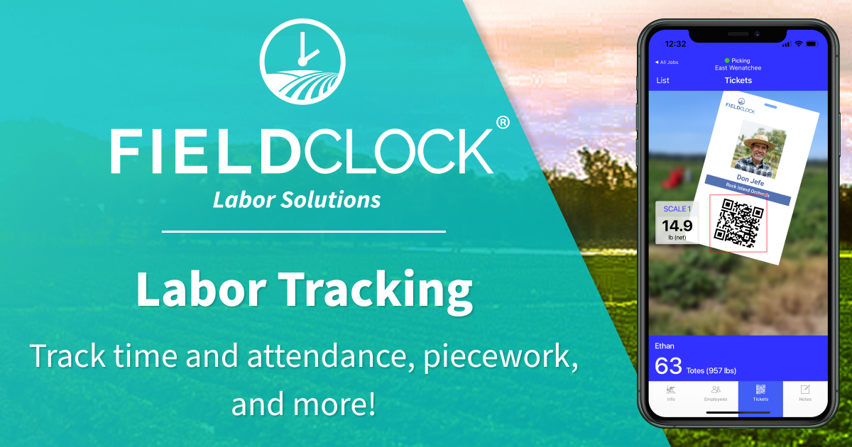 FieldClock Farm Labor Tracking - Simple yet powerful farm management